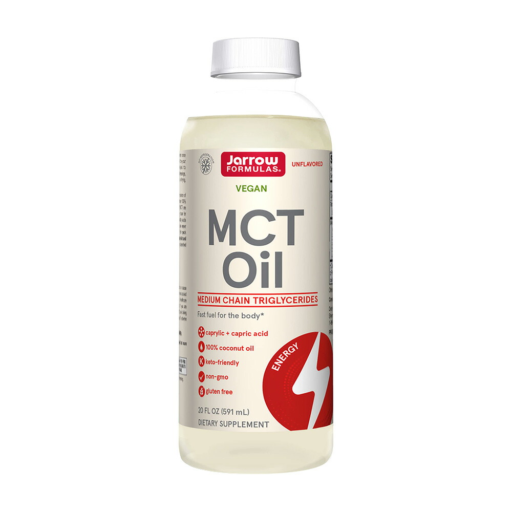 【楽天市場】【送料無料】 MCTオイル 591ml ジャローフォーミュラ【Jarrow Formulas】MCT Oil 20 fl oz ...
