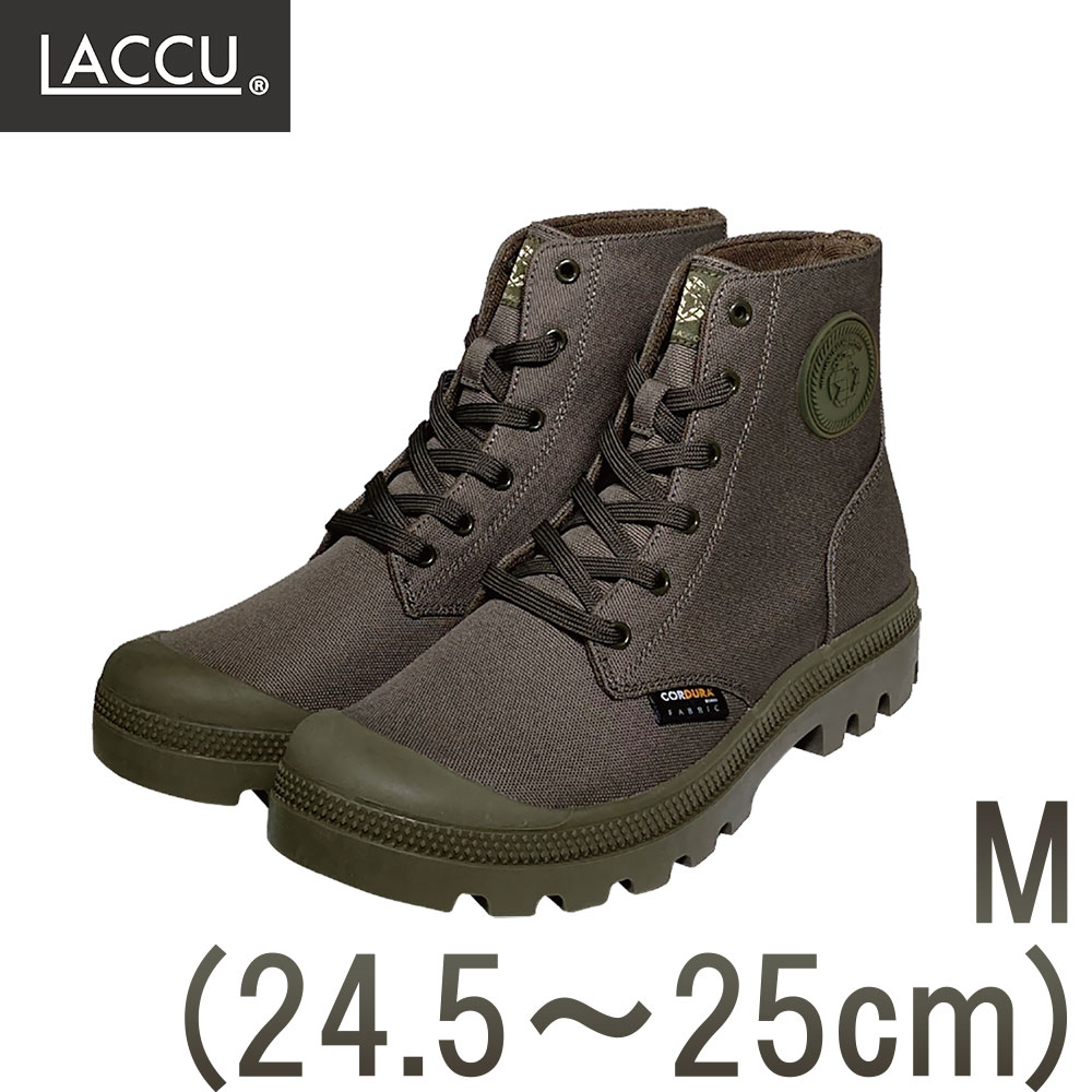 【楽天市場】LACCU 撥水ハイカットスニーカー カーキ 24.5～25.0cm M：LACCU