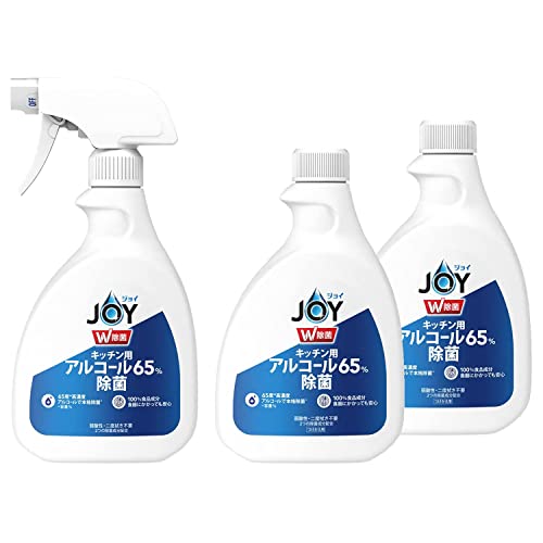 【楽天市場】まとめ買い ジョイ W除菌 スプレーキッチン用 65%アルコール 本体 350mL + つけかえ 350mL × 2個：NRFオンラインショップ