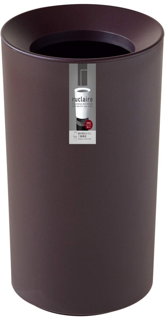 【楽天市場】アスベル(Asvel) フタなしゴミ箱 洗面所・卓上 2L くず入れ ルクレールCVミニ 丸形 ブラウン A6209 ...