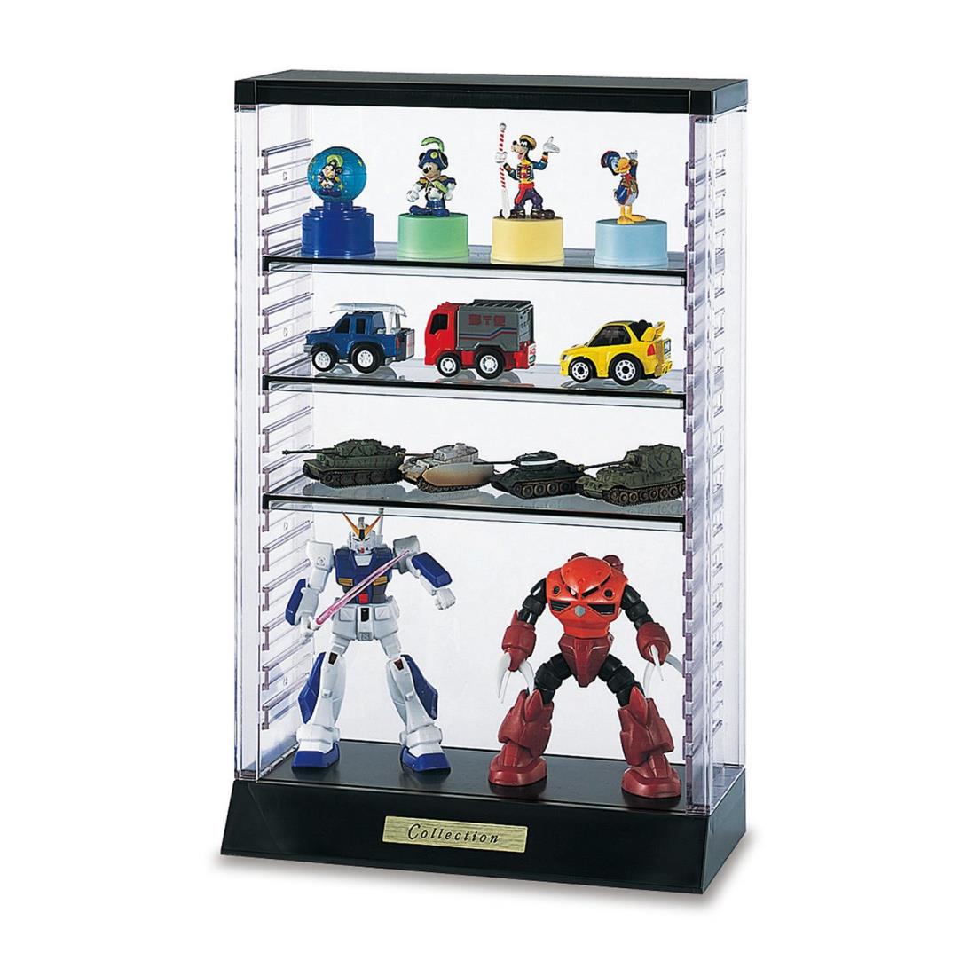 【楽天市場】伊勢藤(ISETO) フ ィギュア ケース コレクションケースA403 ブラック 幅22.1×奥行き10.1×高さ34.6cm 大型 アクリル棚 ショーケース コレクション 透明 ...