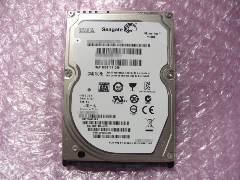 【楽天市場】中古・ほとんど未使用2.5インチHDD 750GB SATA Seagate ST9750420AS：NW工房