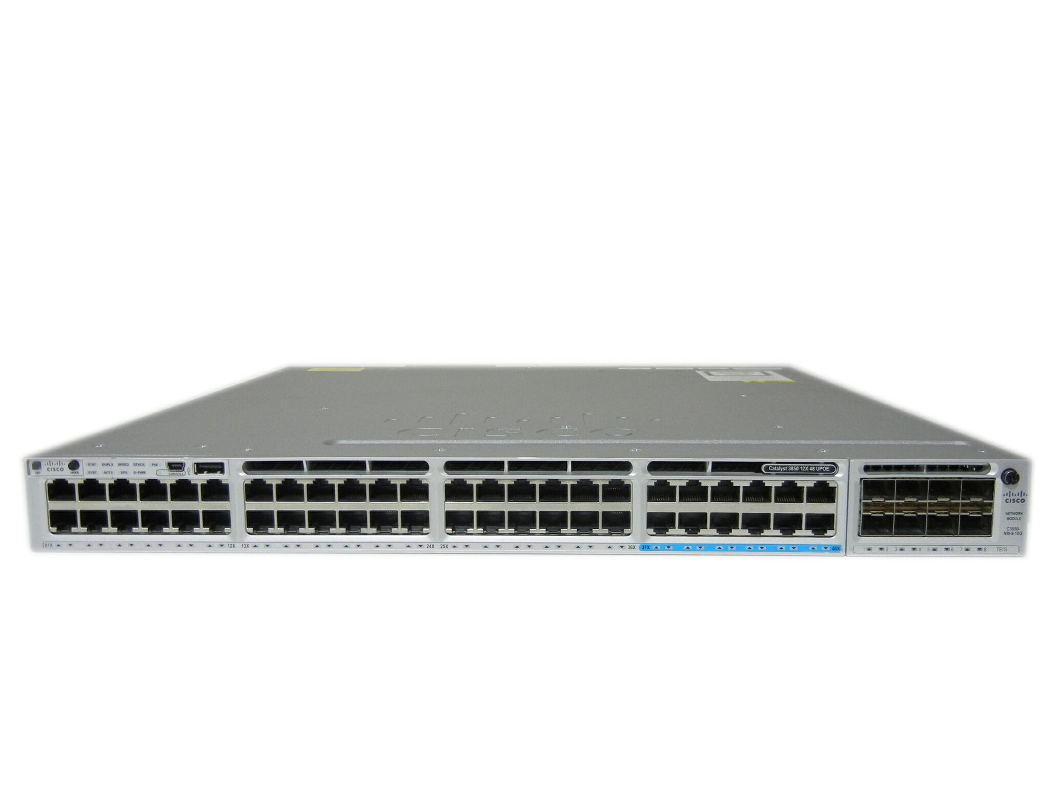 【楽天市場】【中古】Cisco Catalyst C3850-12X48U-S（WS-C3850-12X48U-S）C3850-NM-8 ...