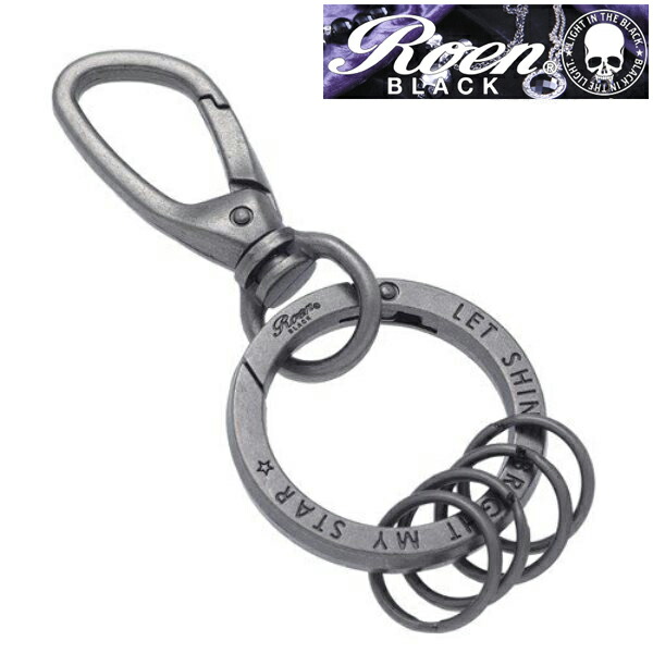 【楽天市場】完売 Roen BLACK ロエン ブラック カラビナ キーリング キーホルダー 0003ROK-203 アンティークシルバーカラー バッグチャーム イタリアンレザー ...