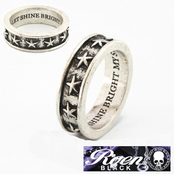 【楽天市場】【再入荷なし 即納】 Roen BLACK ロエン ブラック スター リング シルバーカラー 指輪 RO-652 RoenBLACK ロエンブラック アクセサリー アクセサリー ...
