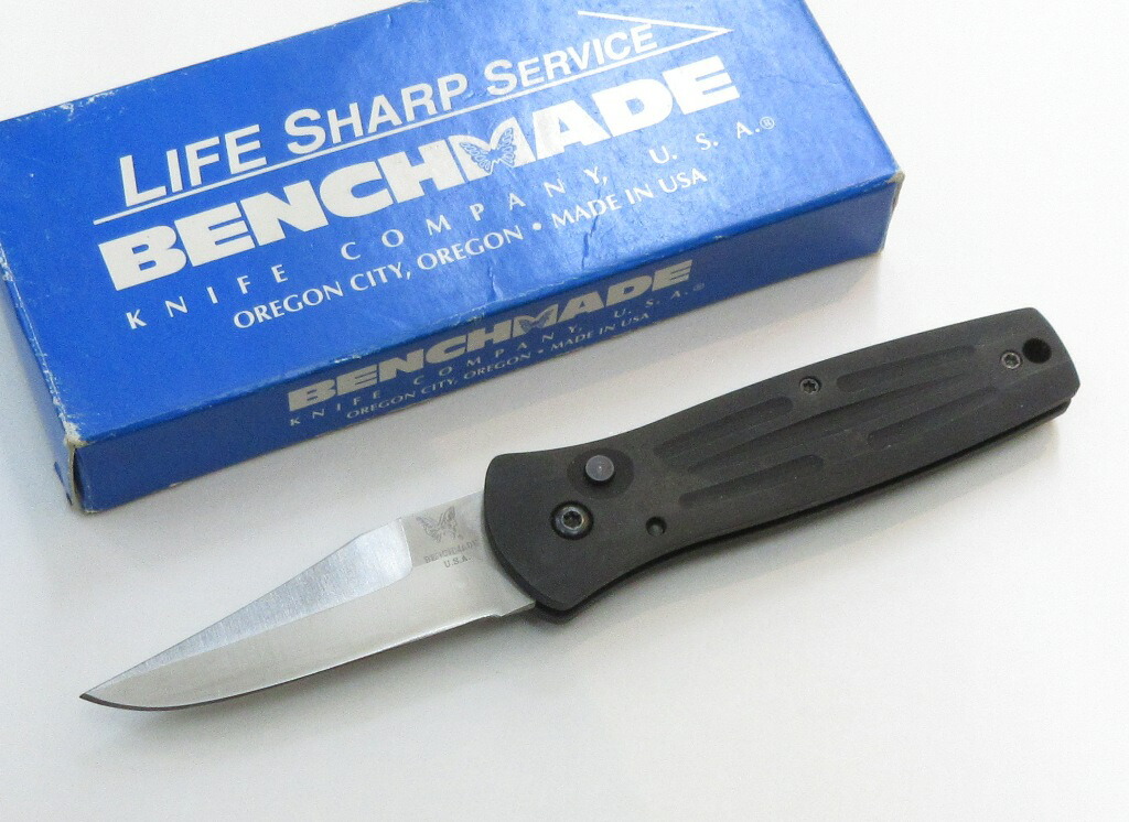 【楽天市場】OLDベンチメイド ナイフ 350 ブレード加工済 ボタンロック バネなし USA製 (D-1098) BENCHMADE ...
