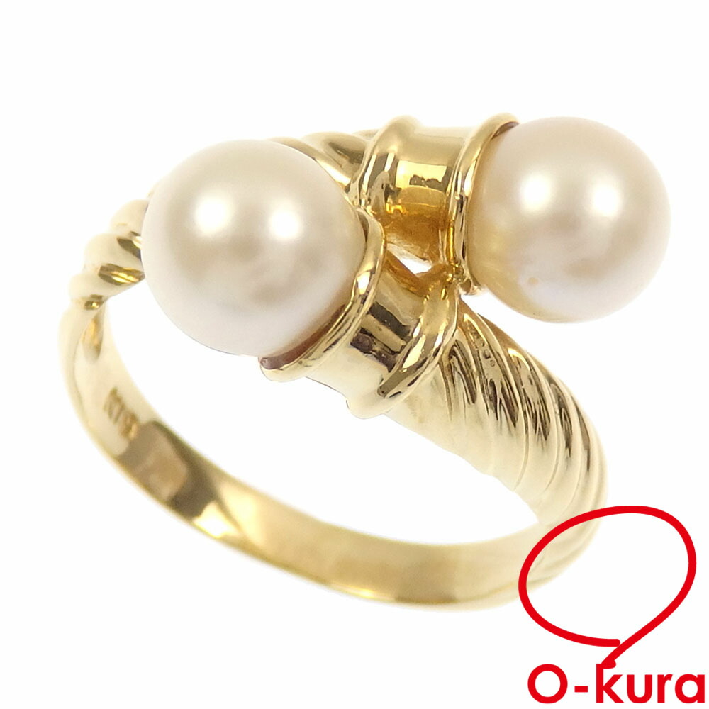 【楽天市場】【中古】 パール リング レディース K18YG 10.5号 6mm 3.9g 18金 イエローゴールド 750 真珠 指輪：大蔵質店