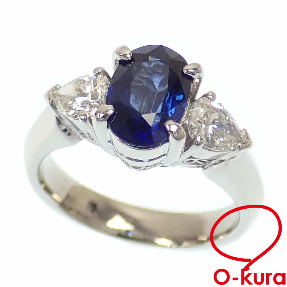 【楽天市場】【中古】 サファイア ダイヤモンド リング レディース Pt900 7.5号 1.58ct/0.51ct 7.5g 指輪 プラチナ：大蔵質店