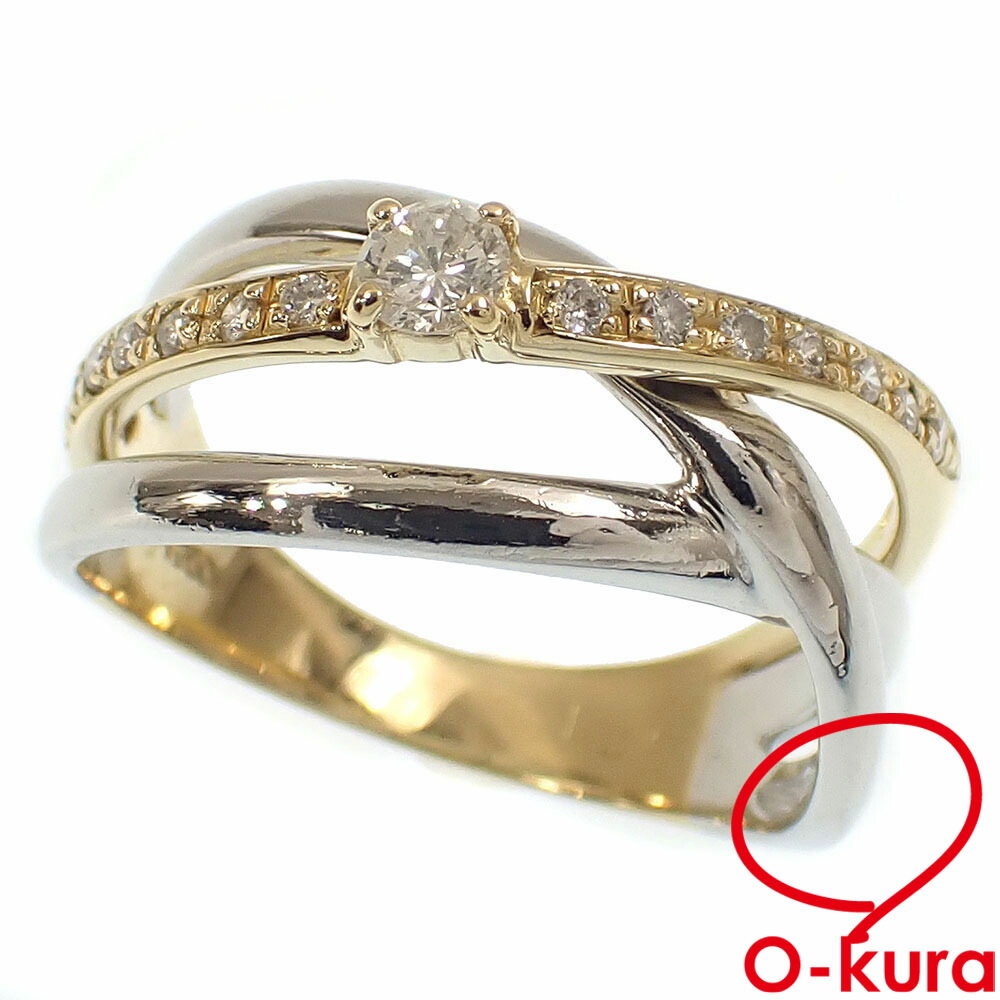 【楽天市場】【中古】 ダイヤモンド リング レディース K18YG Pt900 12号 0.21ct 6.3g 18金 750 イエローゴールド プラチナ 指輪：大蔵質店