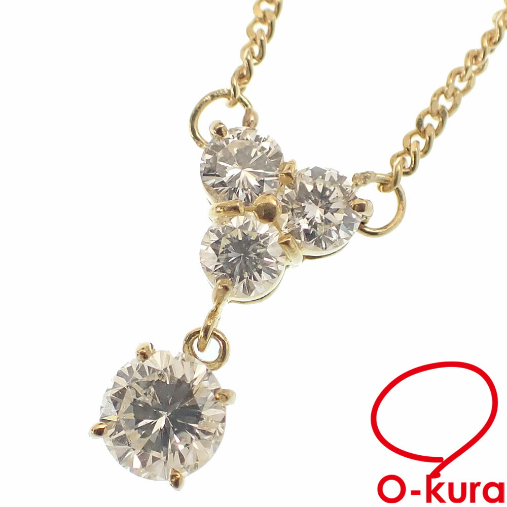 【楽天市場】【中古】 ダイヤモンド ネックレス レディース K18YG 1.50ct 3.2g 18金 750 イエローゴールド：大蔵質店