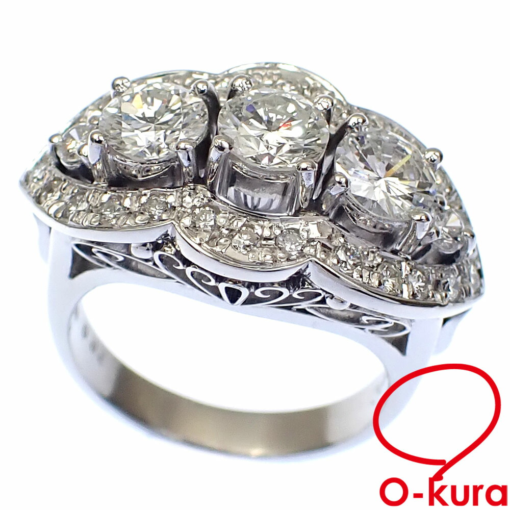 【楽天市場】【中古】 ダイヤモンド リング レディース Pt900 6.5号 1.01ct/0.32ct 8.5g 指輪 プラチナ：大蔵質店