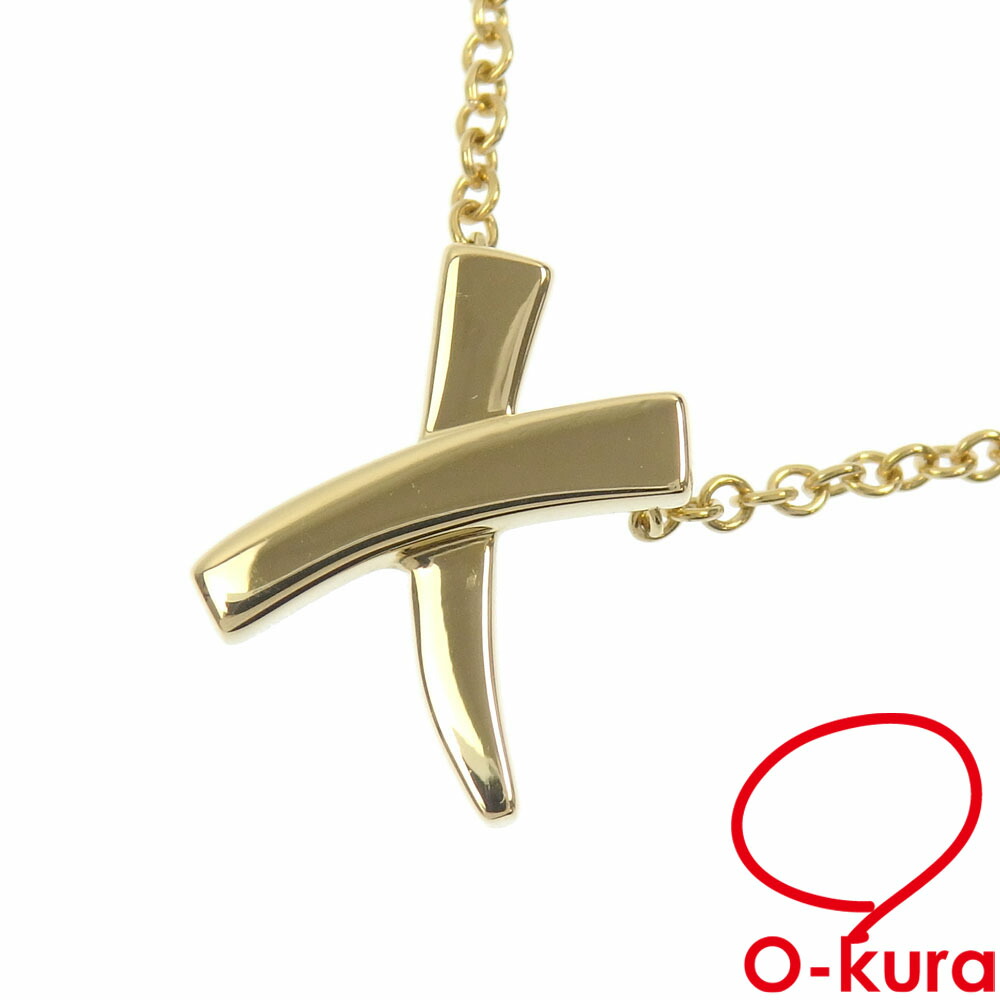 【楽天市場】【中古】 ティファニー X ネックレス レディース K18YG 2.0g 18金 イエローゴールド 750 ペンダント パロマ・ピカソ グラフィティ スモール キス：大蔵質店