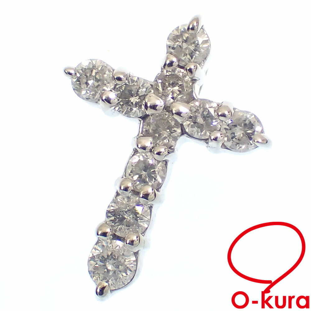 【楽天市場】【中古】 ダイヤモンド クロスモチーフ ペンダントトップ レディース K14WG 0.30ct 0.6g 14金 ホワイトゴールド 十字架 ペンダントヘッド：大蔵質店