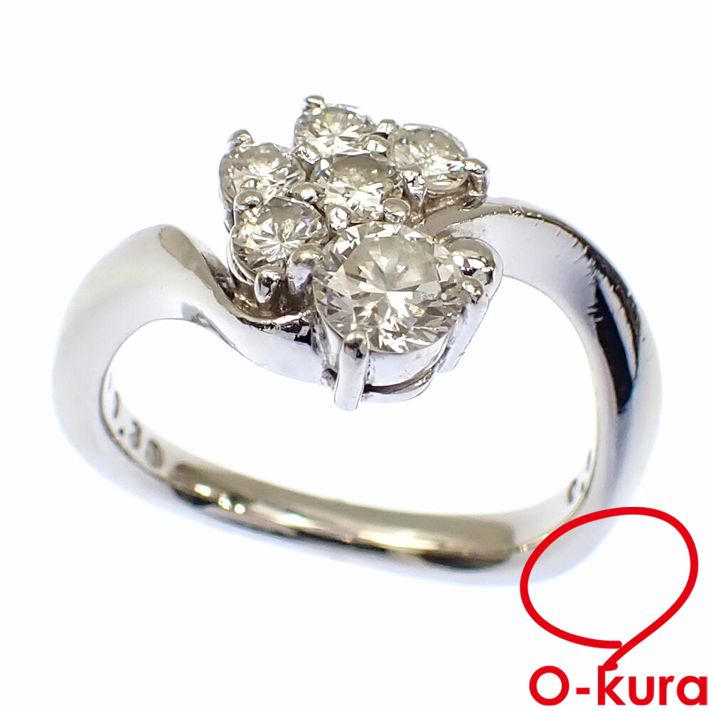 【楽天市場】【中古】 ダイヤモンド リング レディース Pt900 12.5号 0.38ct/0.50ct 7.3g 指輪 プラチナ：大蔵質店