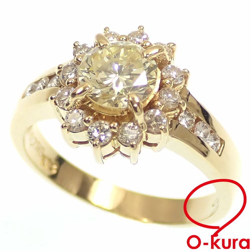 【楽天市場】【中古】 ダイヤモンド リング レディース K18YG 12号 0.37ct/0.798ct 4.3g 18金 750 イエローゴールド 指輪：大蔵質店