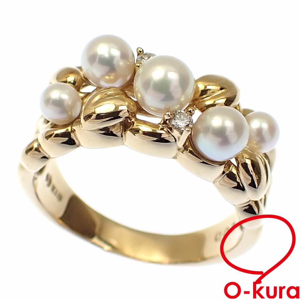 【楽天市場】【中古】 タサキ パール ダイヤモンド リング レディース K18YG 12号 3.0mm-4.0mm 0.03ct 750 18金 イエローゴールド 指輪 田崎真珠：大蔵質店