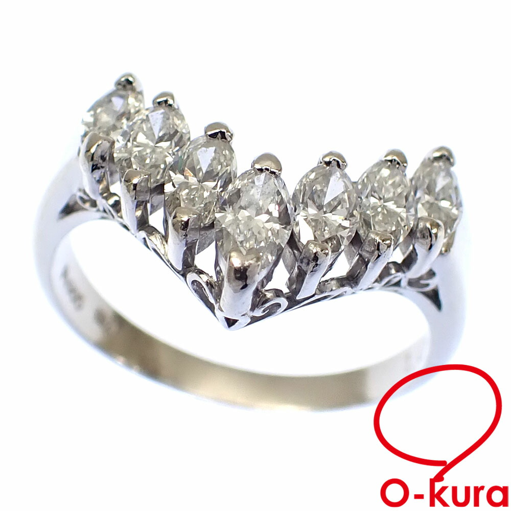 【楽天市場】【中古】 徳力 ダイヤモンド リング レディース Pt900 10号 1.00ct 5.5g 指輪 プラチナ V字：大蔵質店