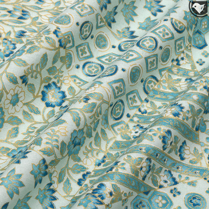 【楽天市場】京の名門 岡重 謹製 裂取 岡重更紗 結城紬 九寸 名古屋帯 正絹 日本製 【帯専門店おびや】お仕立て代込！送料・代引き無料 ...