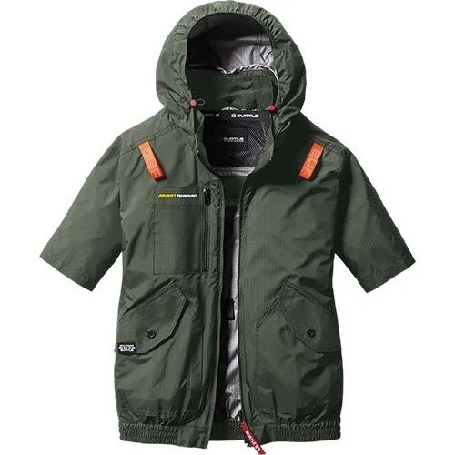 【楽天市場】在庫有り 当日発送 BURTLE バートル 【正規代理店】エアークラフト サイドファン半袖ブルゾン 春夏用 男女兼用 ミルスグリーン 3XLサイズ AC2076：OCC netshop