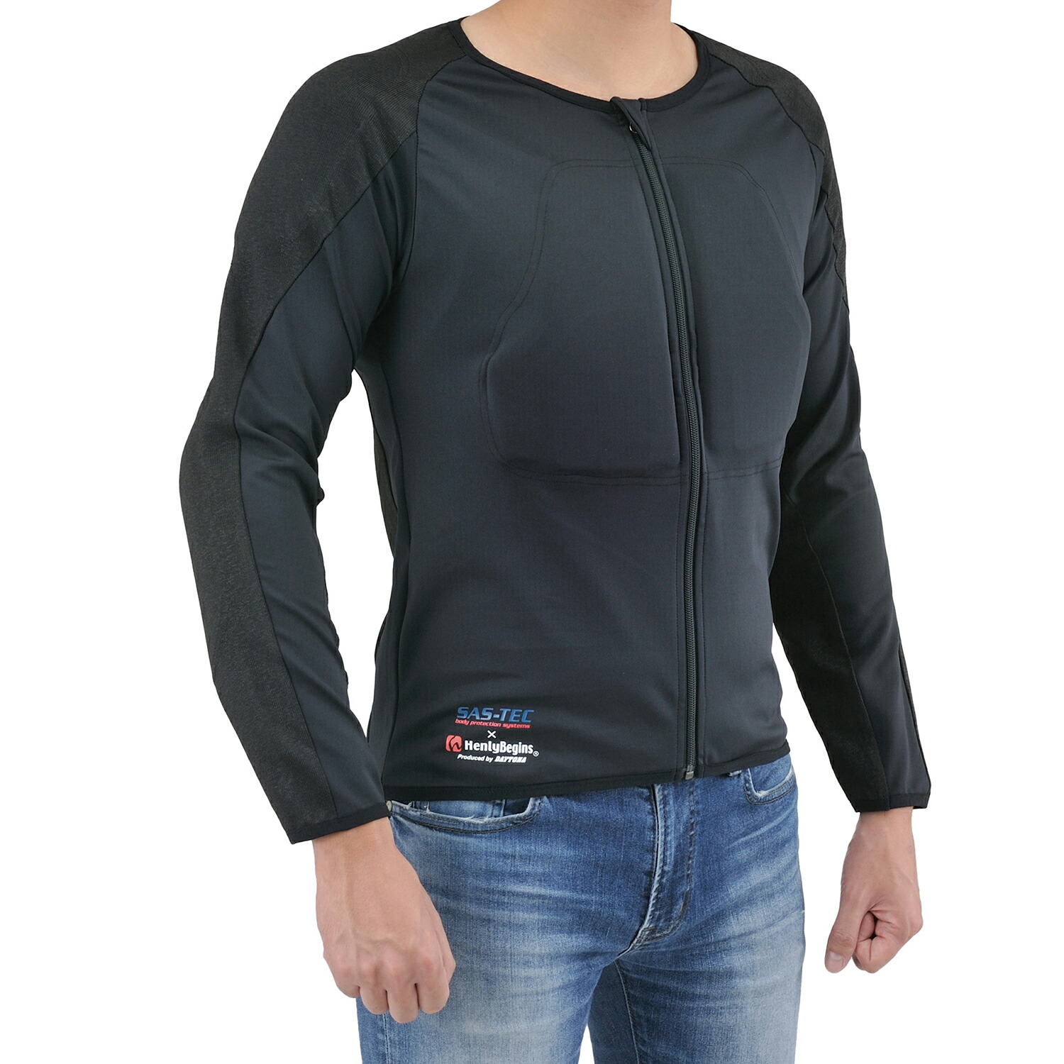 【楽天市場】在庫有り 当日発送 DAYTONA デイトナ ヘンリービギンズ 【Mサイズ 】 SAS-TEC (サステック) バイク用 インナー プロテクター CE規格 HBP-018 ブラック ...