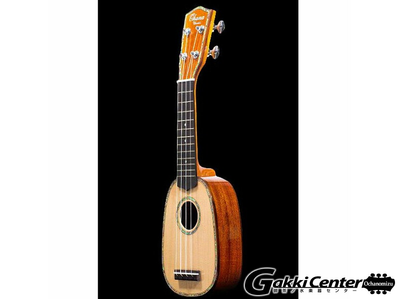 【楽天市場】Ohana "Sopranissimo", Pineapple, Solid Spruce Top, Solid Mahogany ...