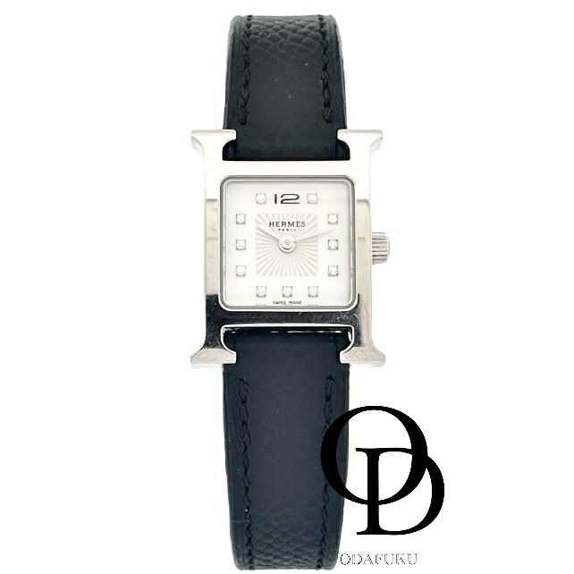 【楽天市場】【中古】 エルメス HERMES HH1.110 Hウォッチ HWATCH シェルダイヤ Shell Diamond メーカー箱 ...