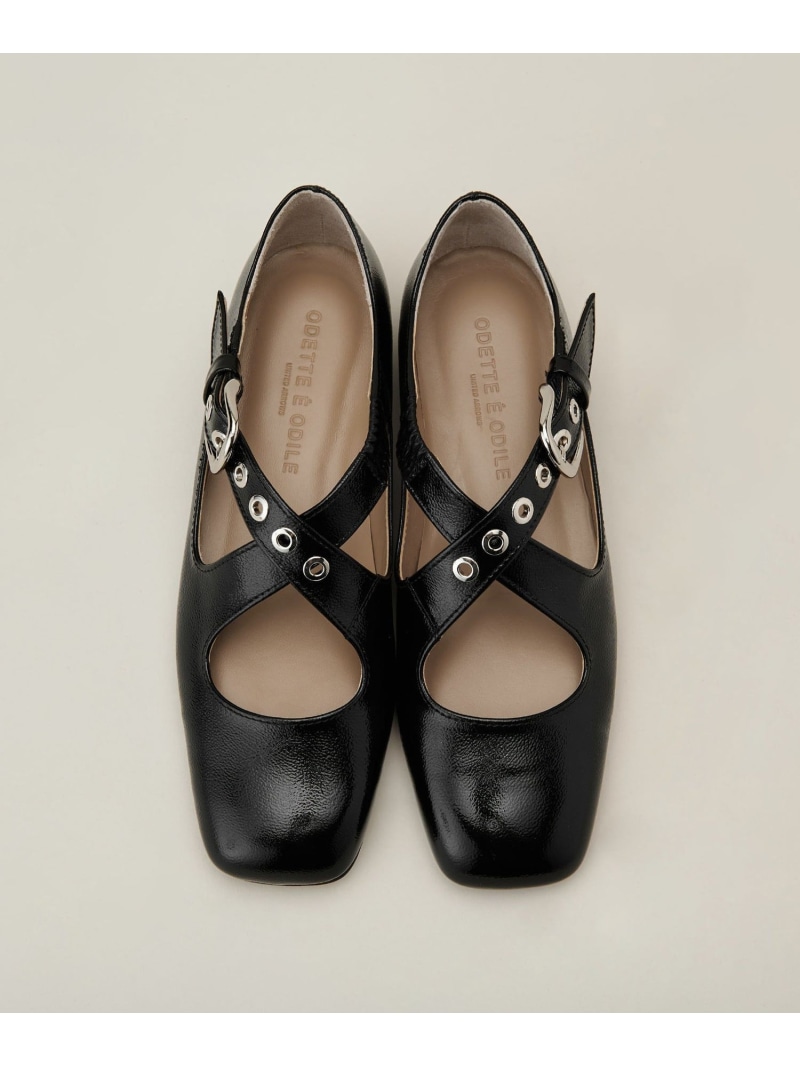 【楽天市場】【SALE／50%OFF】アイレットクロスベルト フラット15↑ ODETTE E ODILE オデット エ オディール シューズ ...