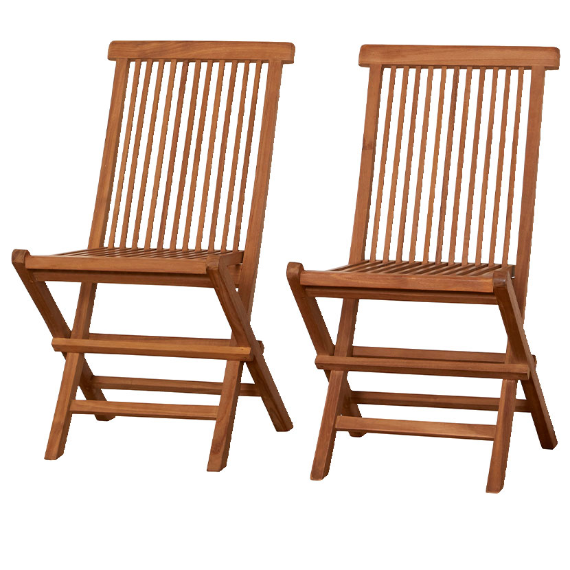 【楽天市場】チークチェア 2脚セット 折りたたみ式 持ち運び 天然木 レジャー：オフィス家具通販のオフィスコム