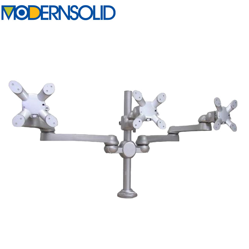 【楽天市場】MODERNSOLID モダンソリッド モニターアーム 水平多関節アーム エルゴノミクス 高耐久 クランプ固定 VESAマウント脱着タイプ モニター3画面モデル LA-516-4Q ...