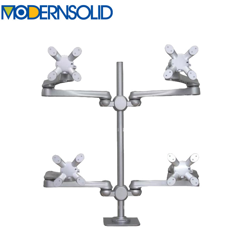 【楽天市場】MODERNSOLID モダンソリッド モニターアーム 水平多関節アーム エルゴノミクス 高耐久 クランプ固定 VESAマウント脱着タイプ 2段2列4画面 LA-517-1Q ...