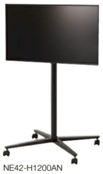 【楽天市場】内田洋行 小型ディスプレイスタンド キャスター付き NE42-H1200AN 1台 高さ調節可能 2段階 27型～43型 15kg ...