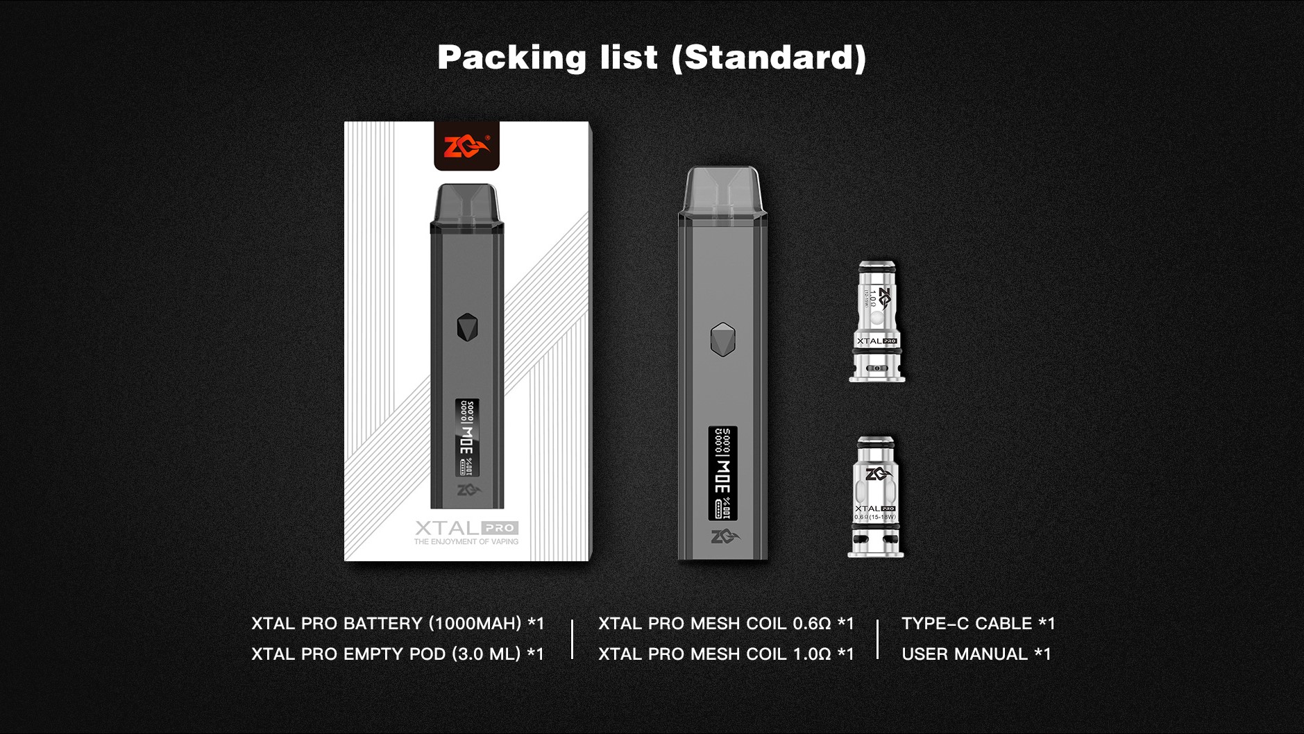 【楽天市場】【説明動画あり】ZQ Xtal Pro ゼットキュー エクスタル プロ ZQ Vapor/XTAL pod kit スターター ...