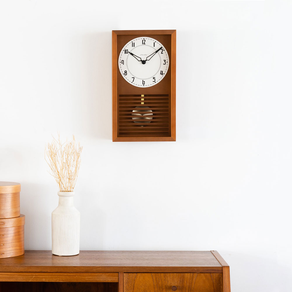 【楽天市場】振り子時計 LATTICE PENDULUM CLOCK 【CAFE BROWN】 壁掛け時計 / 振り子時計 / 置き時計 / レトロ / 和室 / モダン / 静音 ...