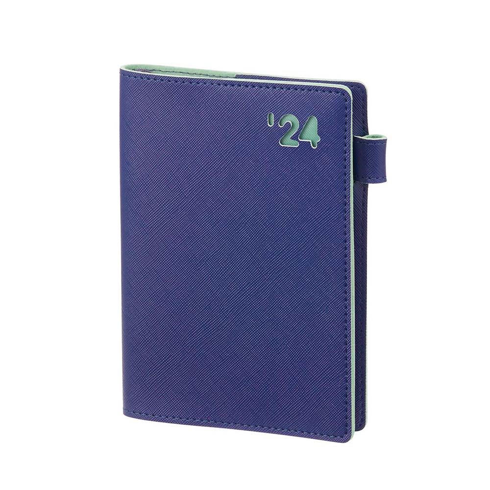 【楽天市場】レイメイ藤井 raymay カラーエッジダイアリーA6 ネイビー RFD2414K 2024年度版 12月始まり A6サイズ メモ 記録 手帳 記入 予定 青 ネイビー：オフィスランド