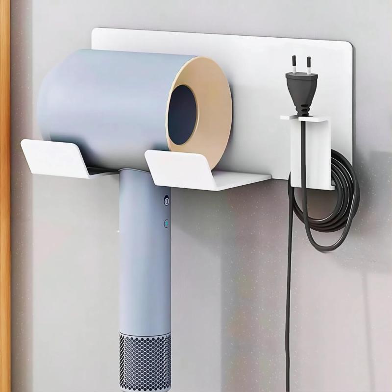 【楽天市場】 ドライヤーホルダー マグネット ドライヤー 収納 壁掛け ドライヤースタンド ドライヤー置き フック付 アルミ ドライヤー 浴室 ...
