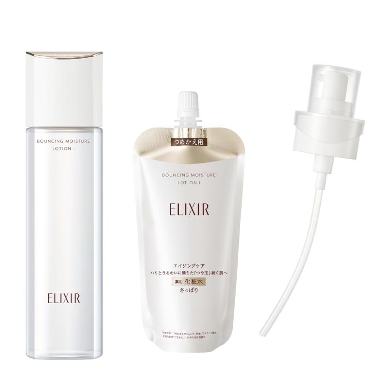 【楽天市場】ELIXIR エリクシール リフトモイスト ローション SP 1(さっぱりタイプ) 170mL 本体+レフィル(150mL)+専用ディスペンサーつき 医薬部外品 化粧水 ...