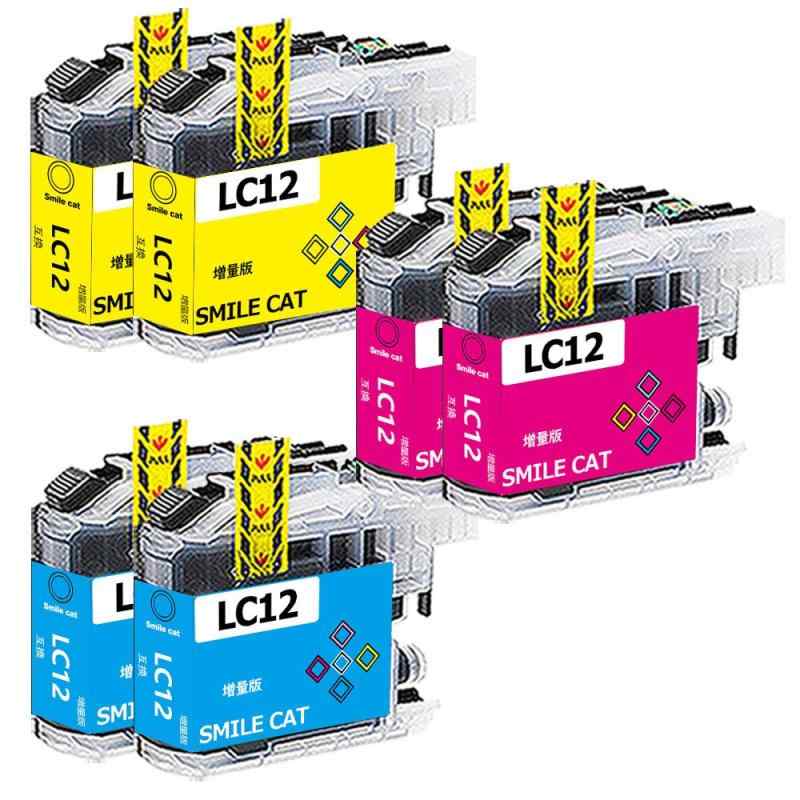 【楽天市場】【】ブラザー用互換インク LC12 LC12-4PK（2C/2M/2Y)ブラザー lc12 インクカートリッジ 3色6本セット, ICチップ付き 残量表示機能付き 対応機種 :D ...