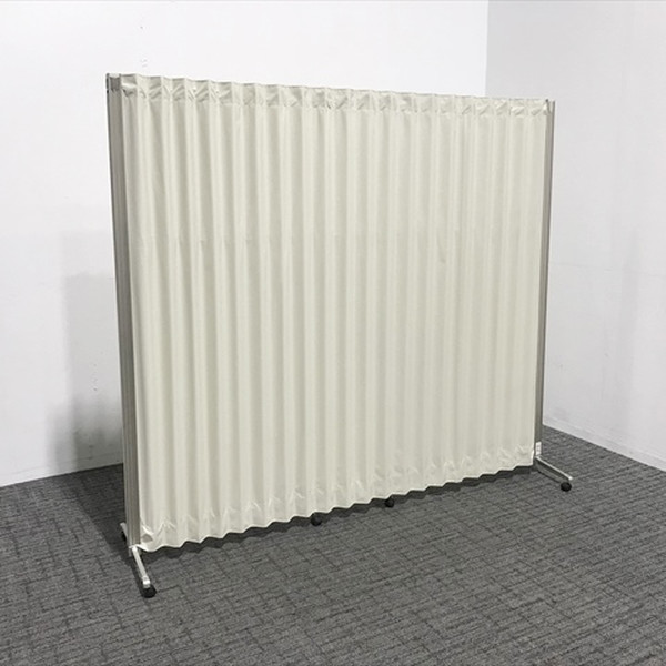 【楽天市場】自立パーティション アコーディオンスクリーン キャスター付 折りたたみ可 ベージュ 【中古】：オフィス家具の店 PORTE（ポルテ）
