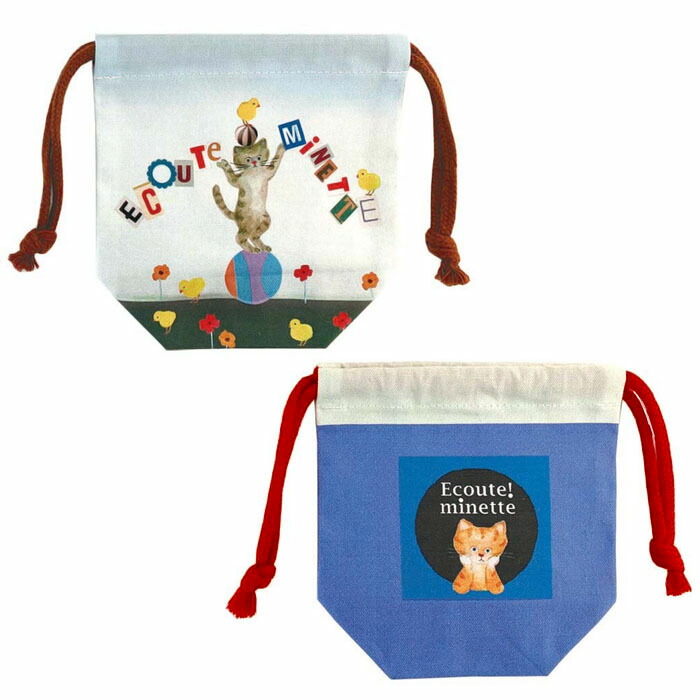 【楽天市場】【ECOUTE！】 E.minette ねこ巾着【玉乗りのみ】：OGURI