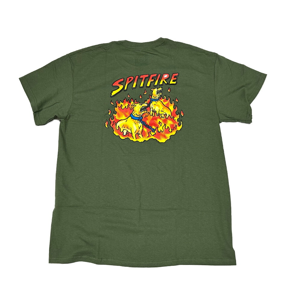 【楽天市場】【 SPITFIRE / HELL HOUNDS II S/S TEE / MILITARY GREEN 】 スピットファイア スピットファイヤー 半袖 Tシャツ アーミーグリーン ...