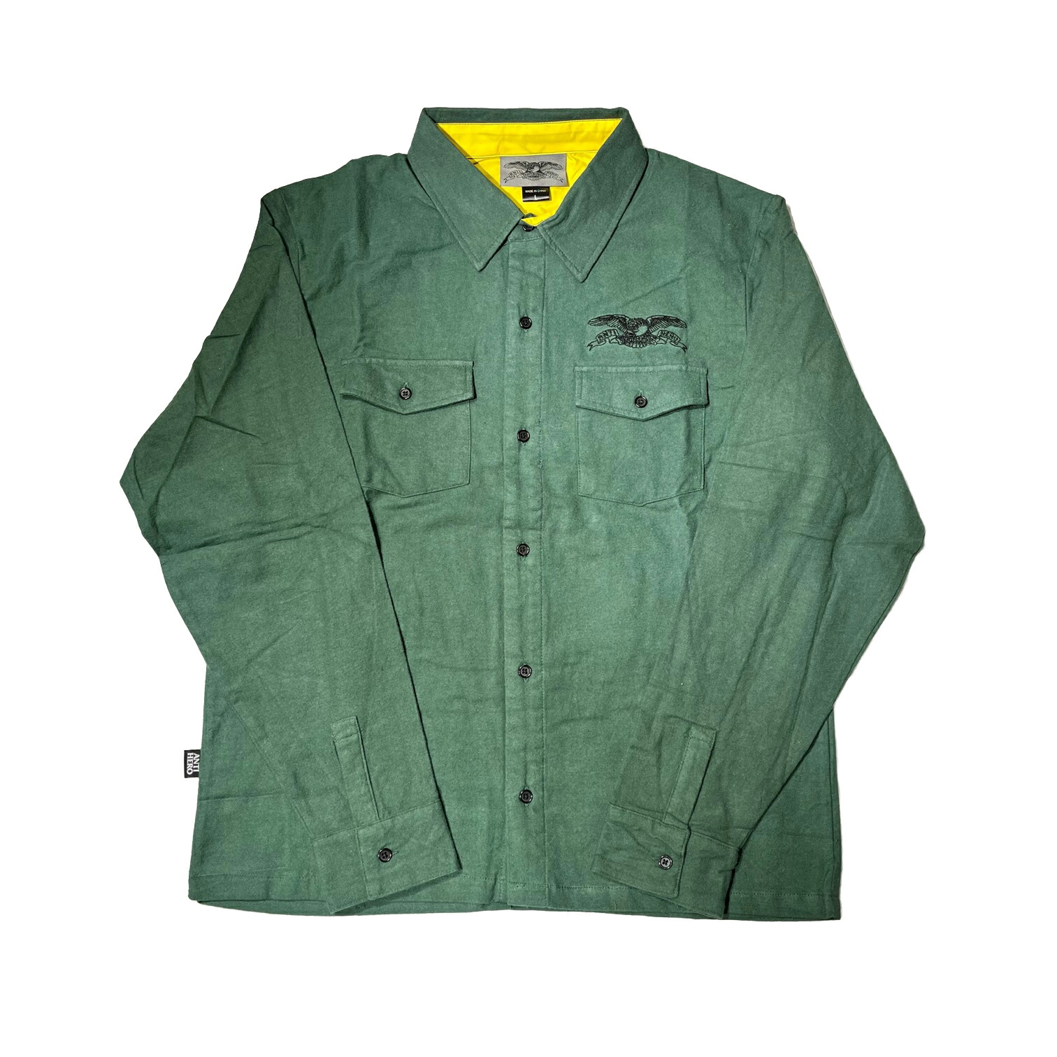 【楽天市場】【 ANTI HERO / BASIC EAGLE FLANNEL SHIRT / DK GREEN 】 アンタイヒーロー アンチヒーロー 長袖 シャツ ロングスリーブ フランネル ...