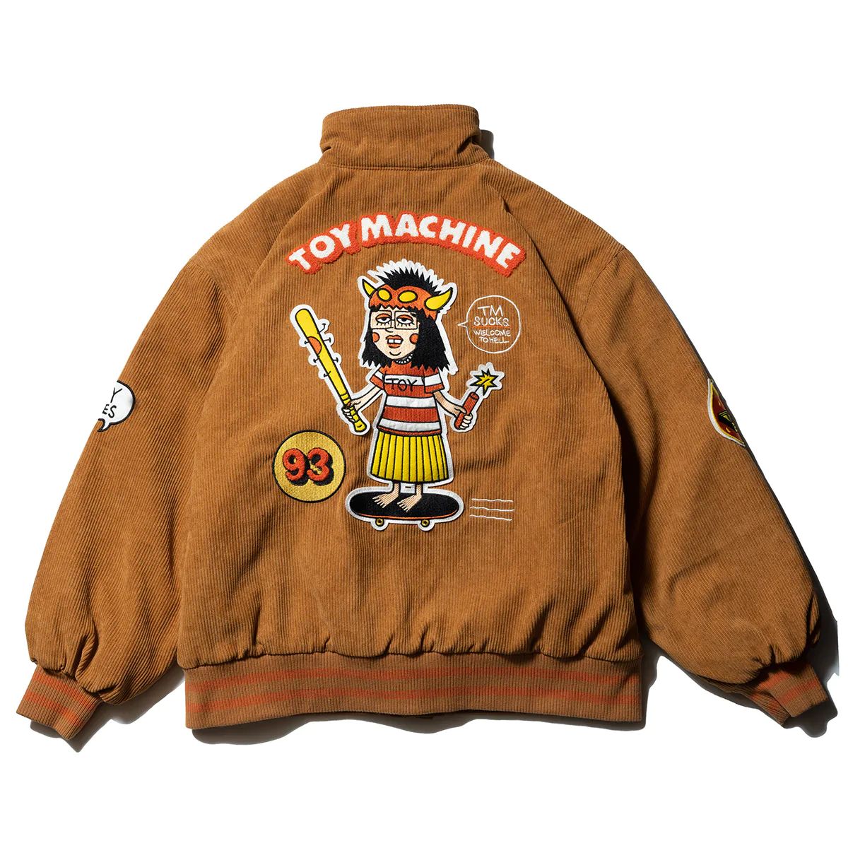 【楽天市場】【 TOY MACHINE / TM PAINT COLLAB CORDUROY STADIUM JACKET / M ...