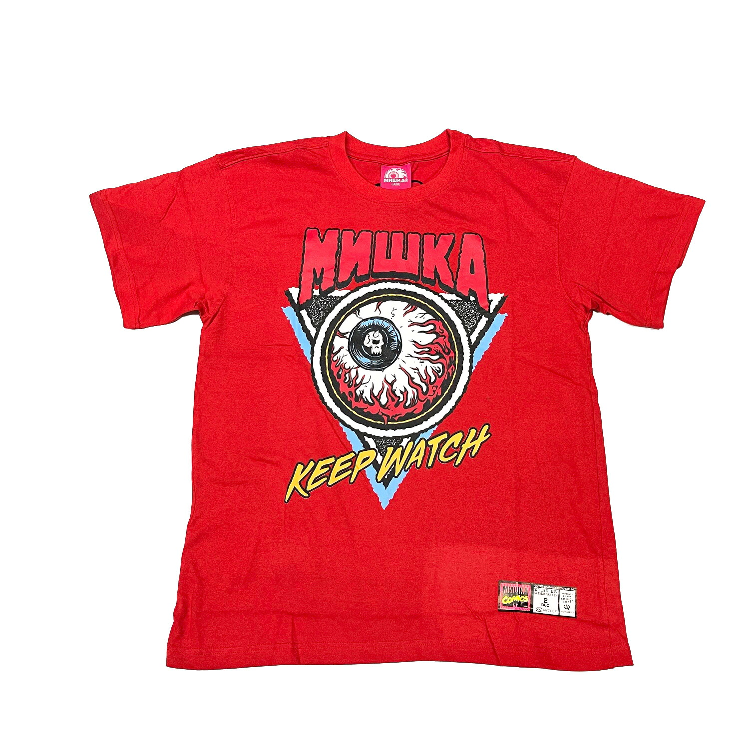 【楽天市場】【 MISHKA / Keep Watch Emblem Tee / RED 】ミシカ 半袖 Tシャツ キープウォッチ アメコミ ...