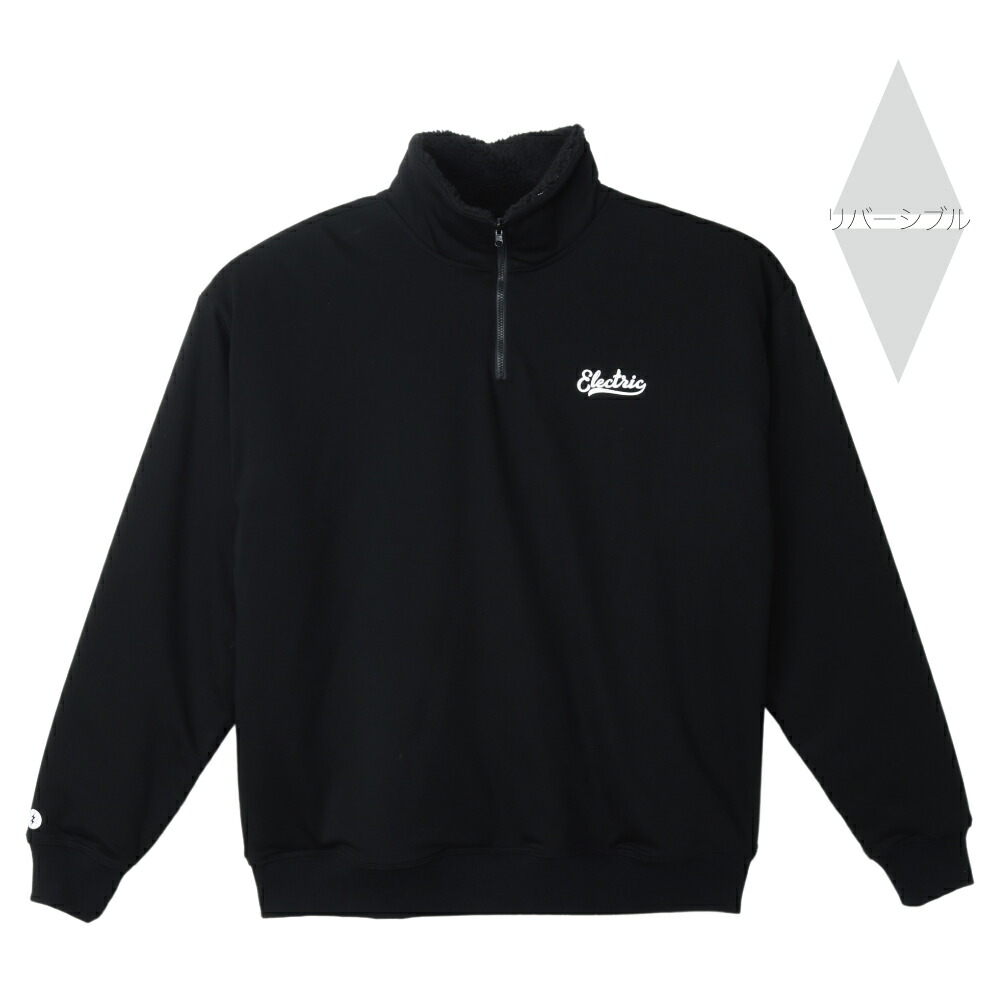 【楽天市場】【 ELECTRIC / SCRIPT REVERSIBLE HALF ZIP / BLACK 】 エレクトリック スウェット ...