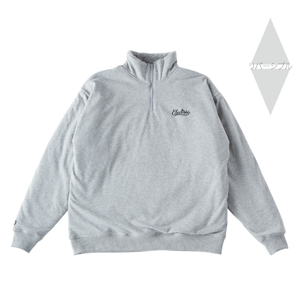 【楽天市場】【 ELECTRIC / SCRIPT REVERSIBLE HALF ZIP / ASH 】 エレクトリック スウェット ハーフ ...