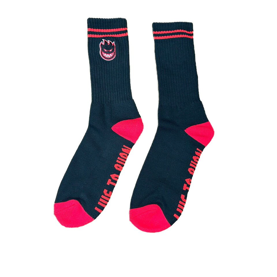 【楽天市場】【 SPITFIRE / BIGHEAD FILL EMB SOCK / BLACK×RED 】 スピットファイア スピット ...