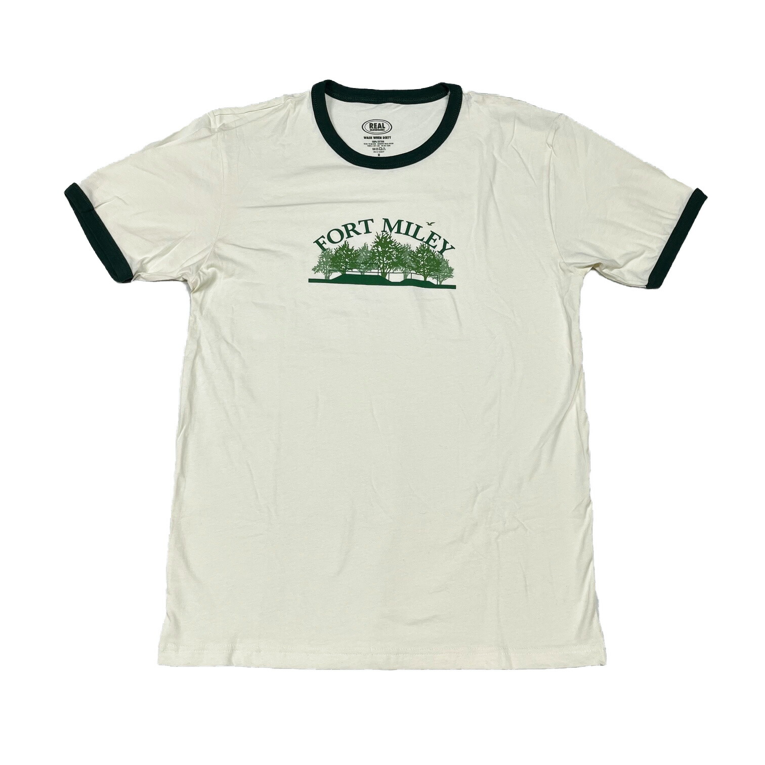 【楽天市場】【 REAL / FORT MILEY S/S RINGER TEE / NATURAL × FOREST 】 リアル 半袖 ...