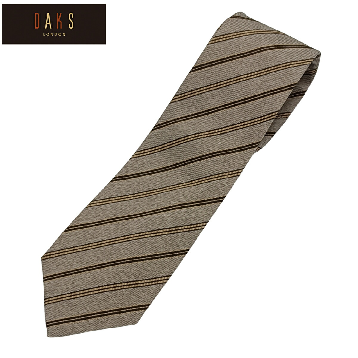 【楽天市場】ダックス ジャガードネクタイ DAKS 8cm幅 ストライプ ブラウン ギフト プレゼント ビジネス 入社 父の日 社会人：シャルム