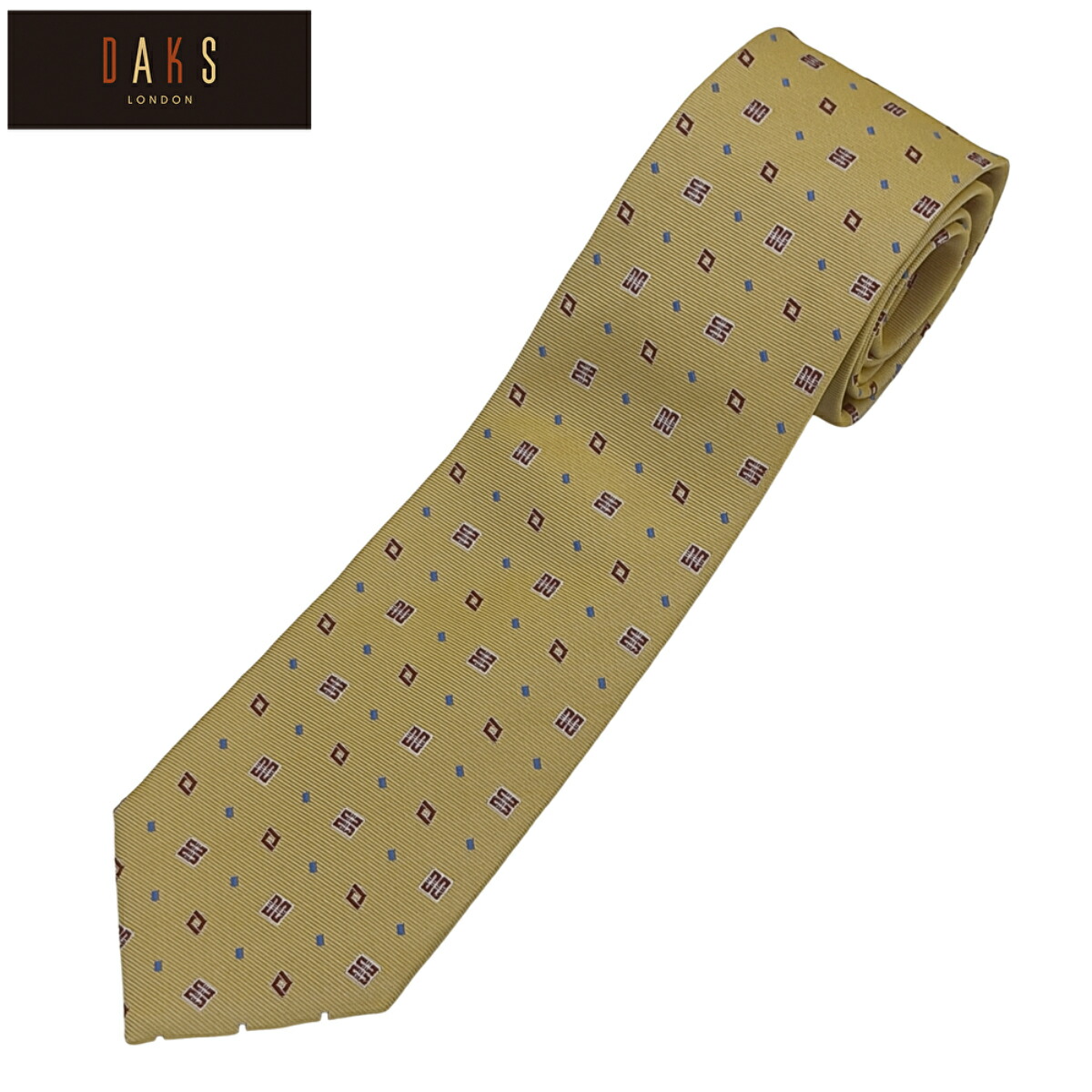 【楽天市場】ダックス ジャガードネクタイ DAKS 7.5cm幅 イエロー ギフト プレゼント ビジネス 入社 父の日 社会人：シャルム