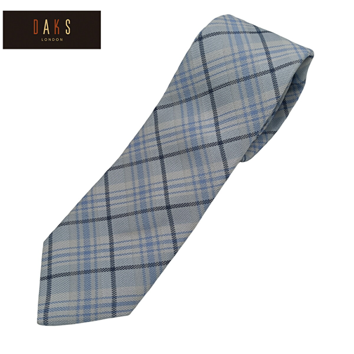 【楽天市場】ダックス ジャガードネクタイ DAKS 7.5cm幅 ライトブルー チェック ギフト プレゼント ビジネス 入社 父の日 社会人：シャルム